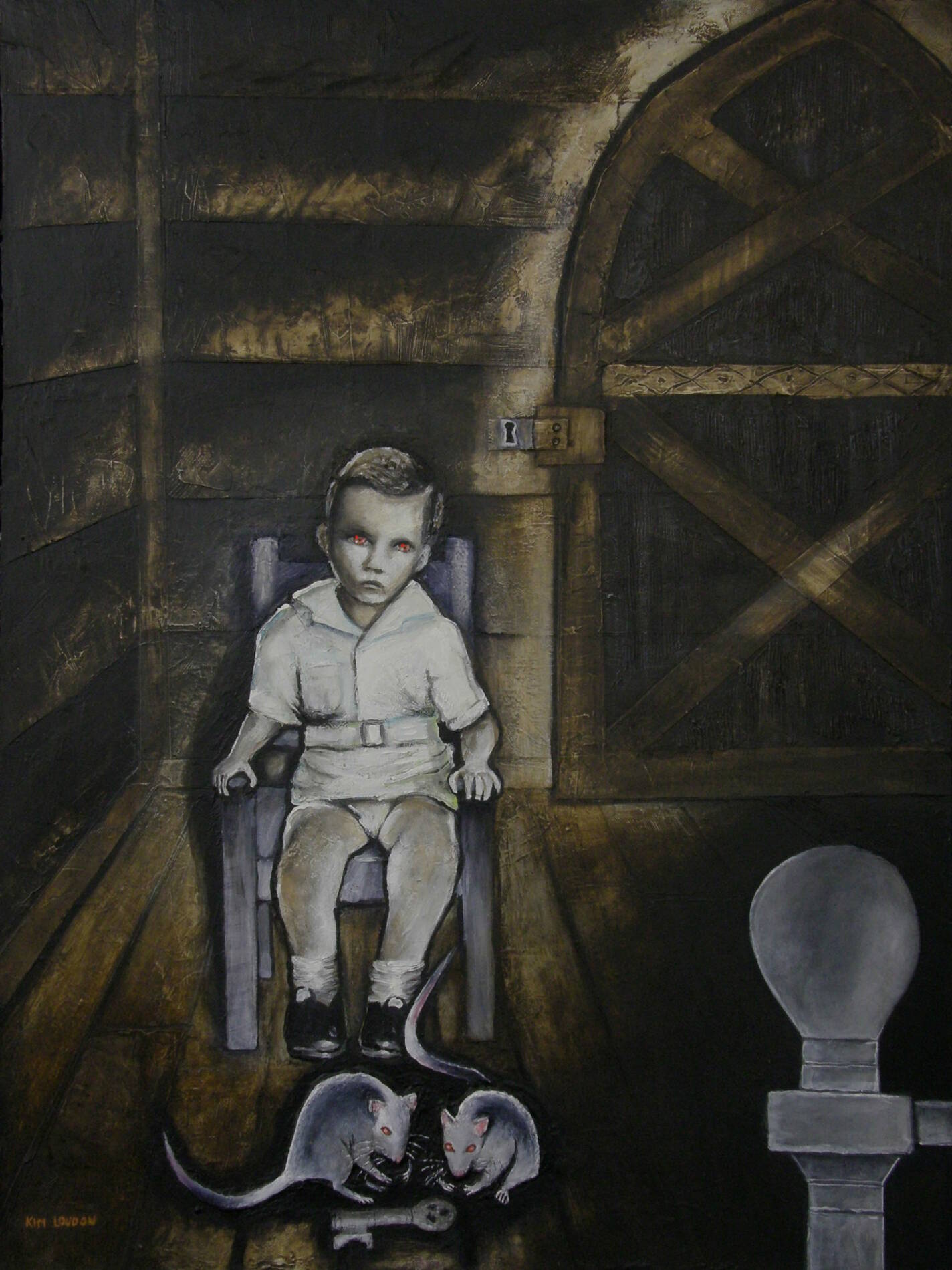 THE HAUNTED by Kim Loudon, dark Paintings for sale, direct from the artist