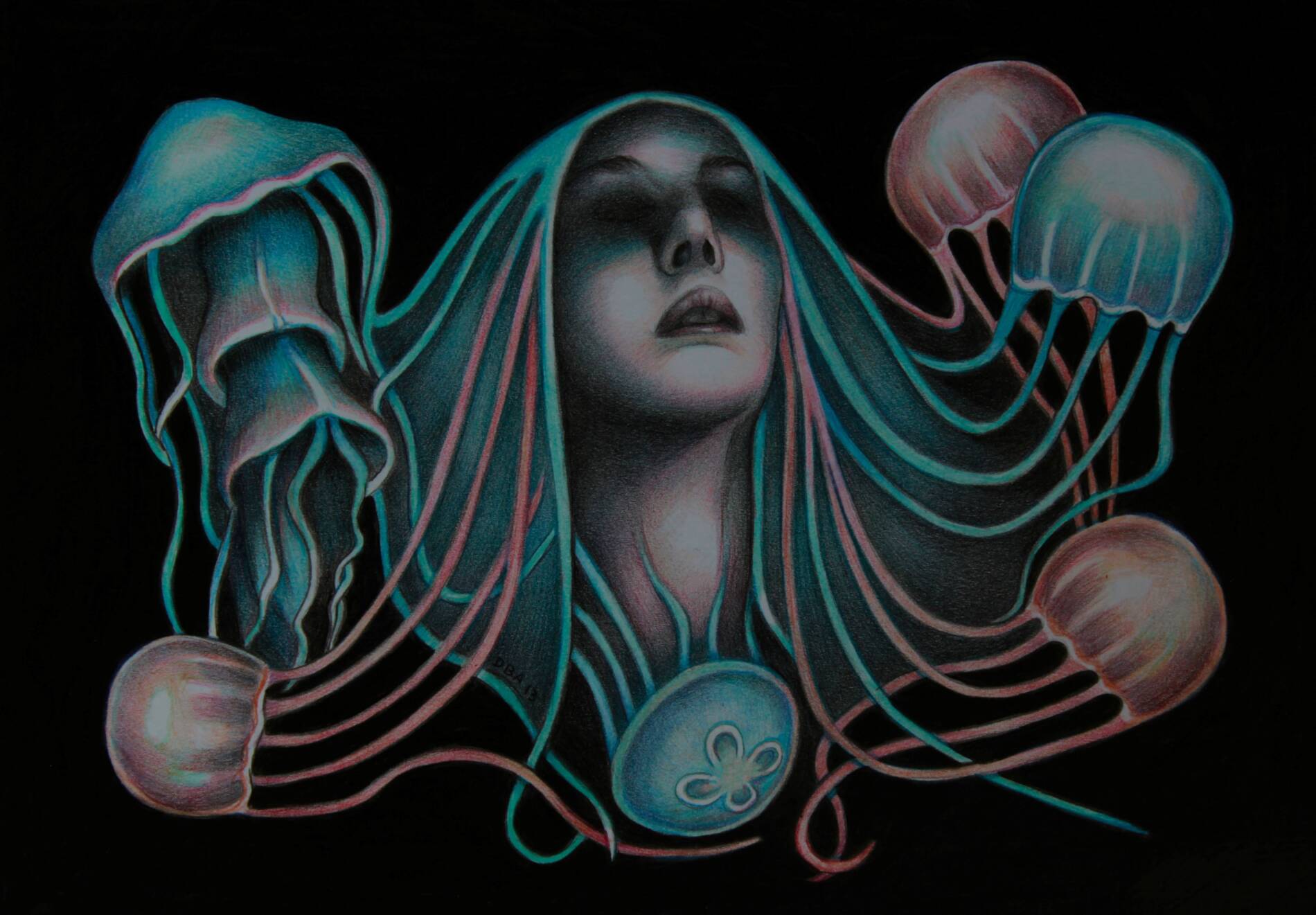 Mother medusa by Antonio De Blasi, dark Drawings for sale, direct from ...
