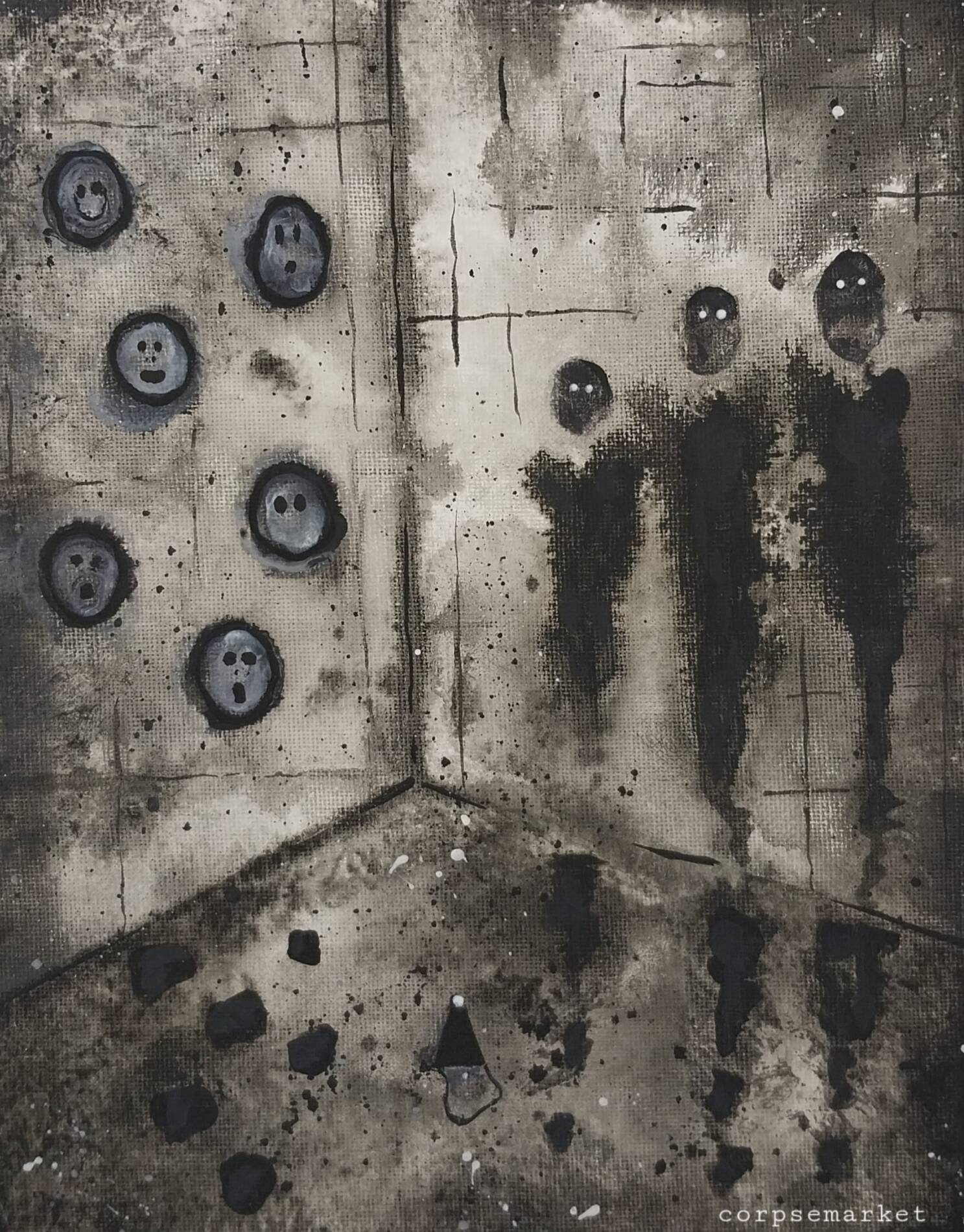 Frigid by Corpse Market, dark Paintings for sale, direct from the artist
